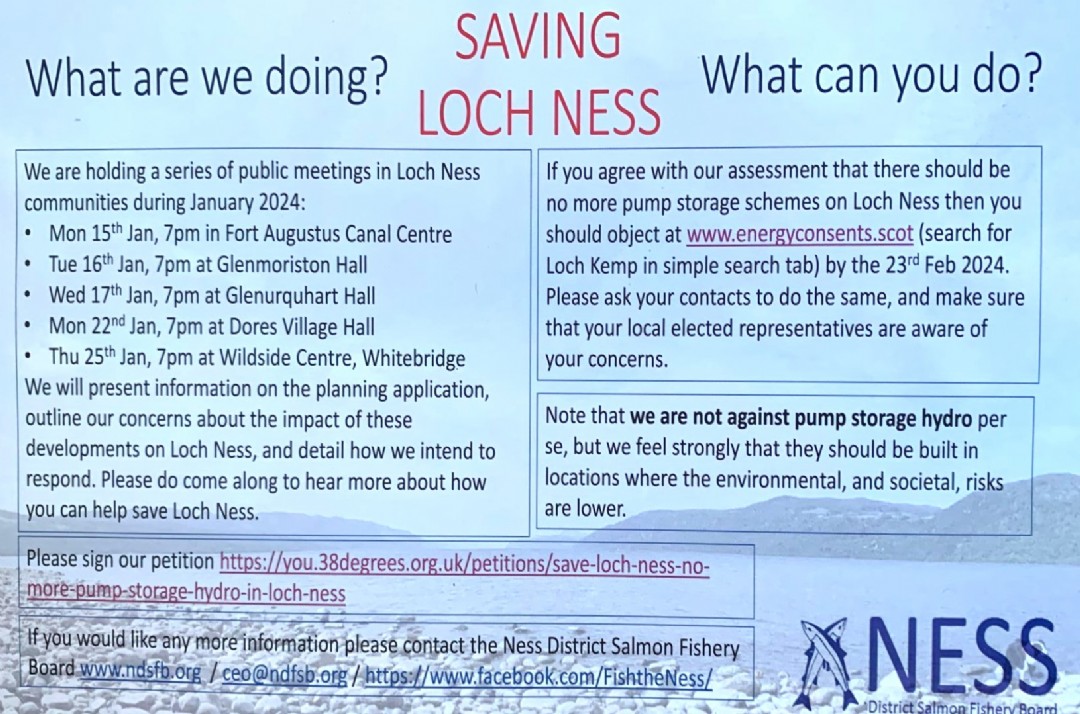 Loch Kemp Pump Storage Scheme | 23 January 2024 | Stratherrick & Foyers ...