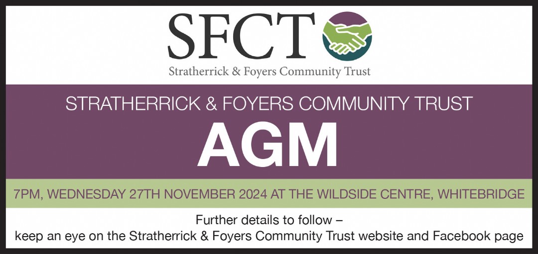 SFCT ANNUAL GENERAL MEETING | 27 November 2024 | Stratherrick & Foyers ...