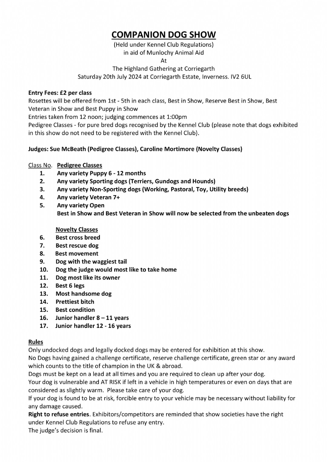 Companion Dog Show at Highland Gathering! | 15 May 2024 | Stratherrick ...